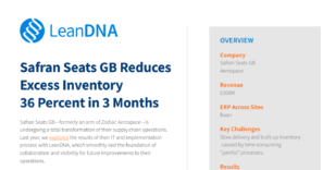 LeanDNA - Analytics and Decision Support for Inventory Optimization